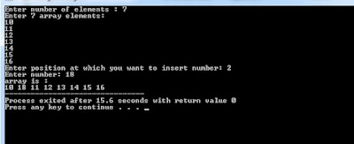 C Program to insert element in array