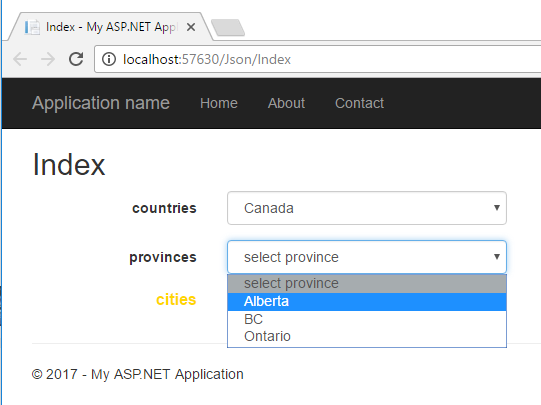 chuanshuoge: MVC Json Ajax SQL multiple linked sorted dropdownlist chuanshuoge: MVC Json Ajax SQL multiple linked sorted dropdownlist