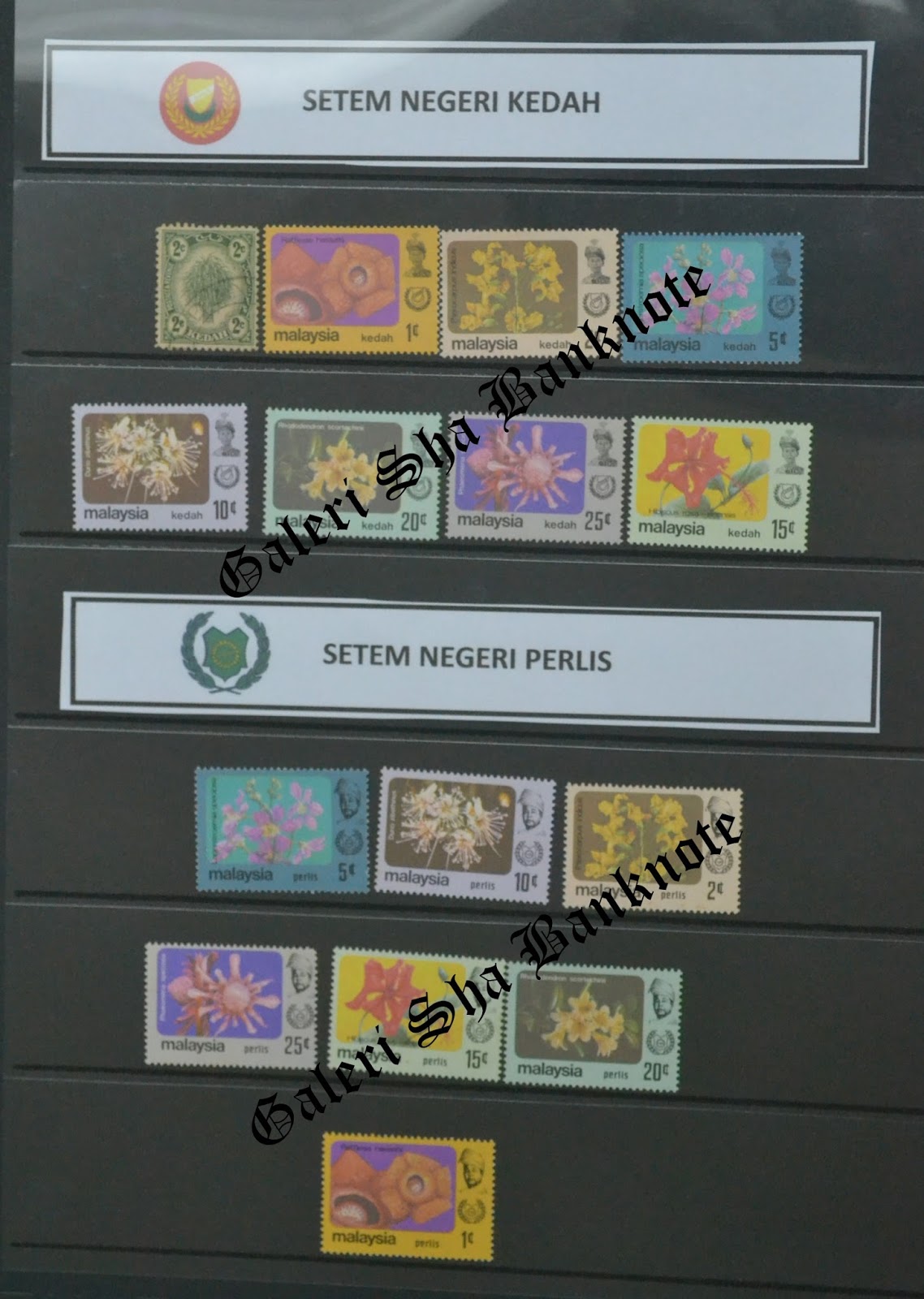 Galeri Sha Banknote: KOLEKSI SETEM NEGERI JOHOR