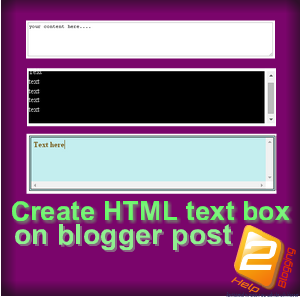 Create HTML Scroll Text Box on Blogger Post