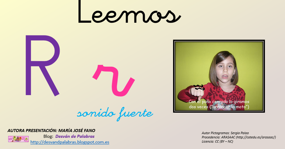 Desván de Palabras: LETRA R (sonido fuerte)