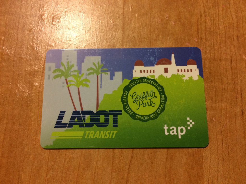 Tap Cards of Metro Los Angeles: 2017 LADOT-Griffith Park Observatory ...