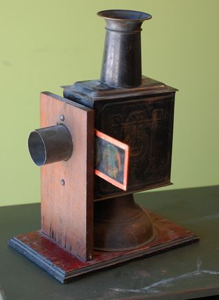 Dioramas and Clever Things: Homemade antique magic lantern. Just add light.