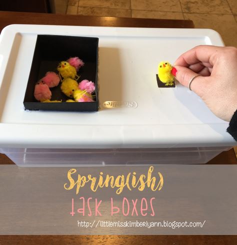 Little Miss Kim's Class: Spring Themed Task Boxes for Special Education