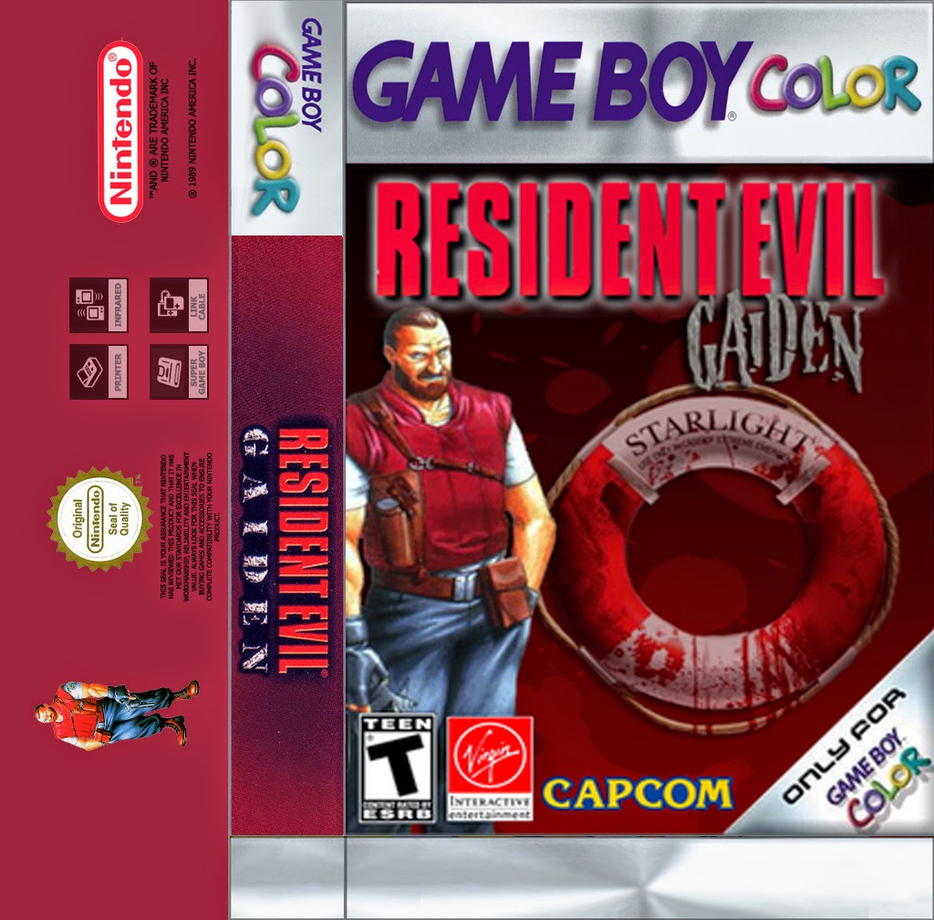 Solo una partida mas: Resident Evil Gaiden Game boy color cassette cover