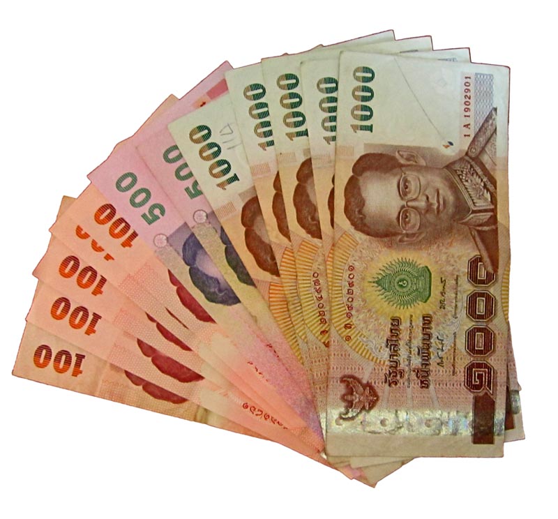 Stock Pictures: Thai Baht currency notes