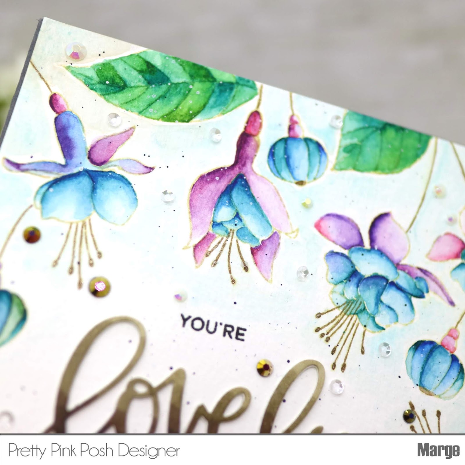 Marge Crafts: [Pretty Pink Posh] Fuchsia floral cards