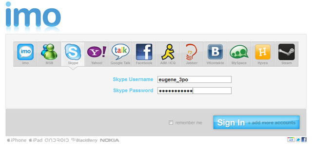 Кусочек личного пространства: imo.im – вы всегда онлайн!