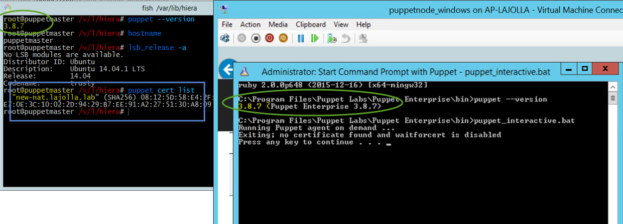 Gotcha with Puppet Windows client