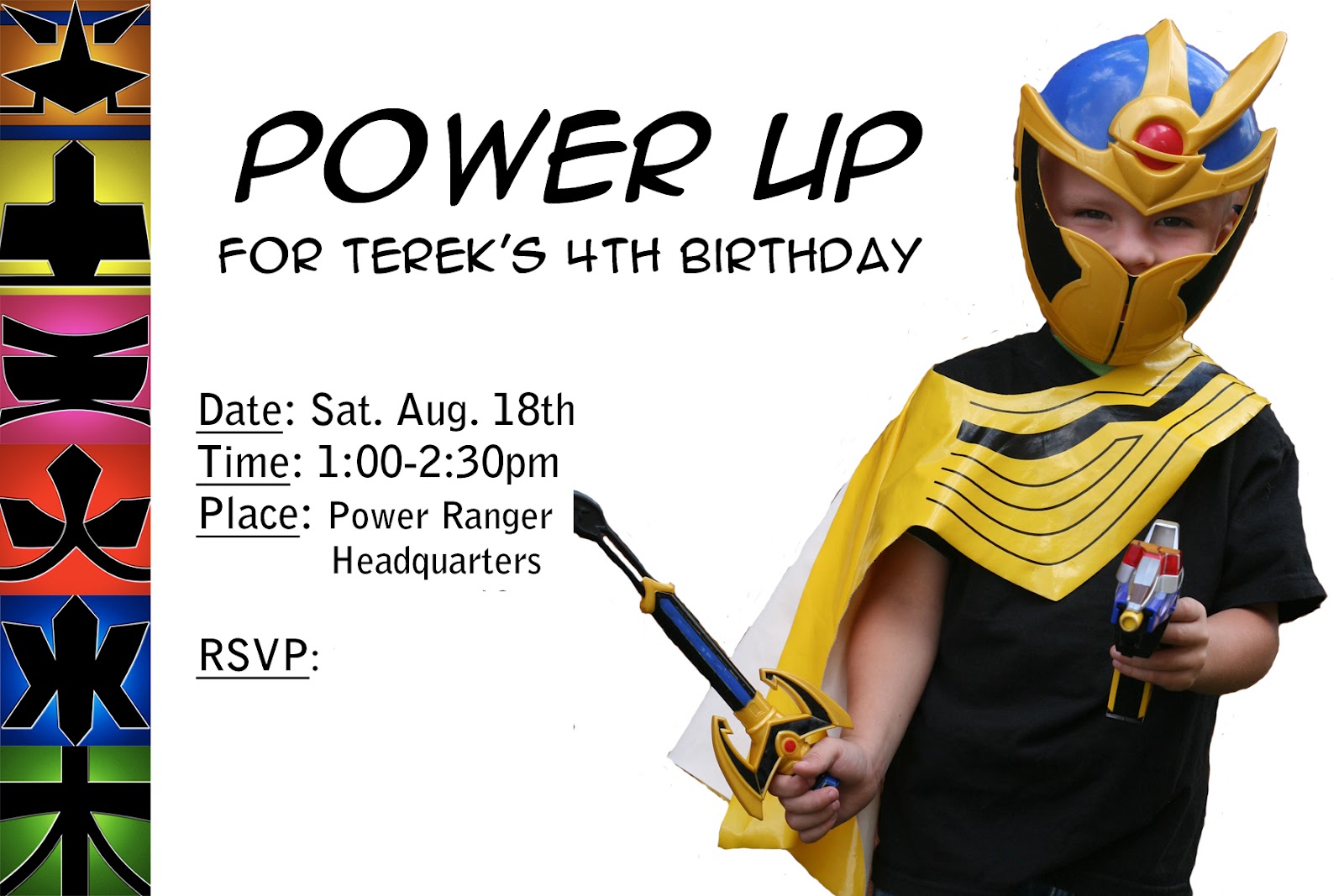 Larcie Bird: Power Ranger Birthday Party