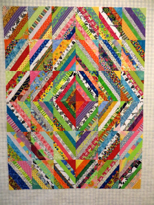 The Way I Sew It: String Diamond Quilt Top