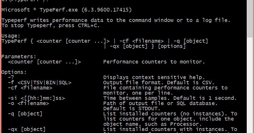 SQL Server Buddy: TypePerf - Command-Line Tool