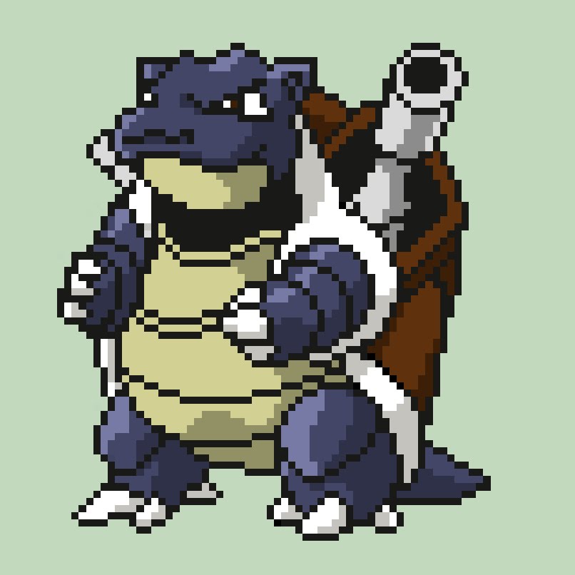 Pokemon Pixel Art Blastoise