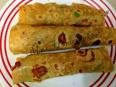 Mrs.Homemaker: Munchurian Frankie ( Chapathi/ Roti wrap up )