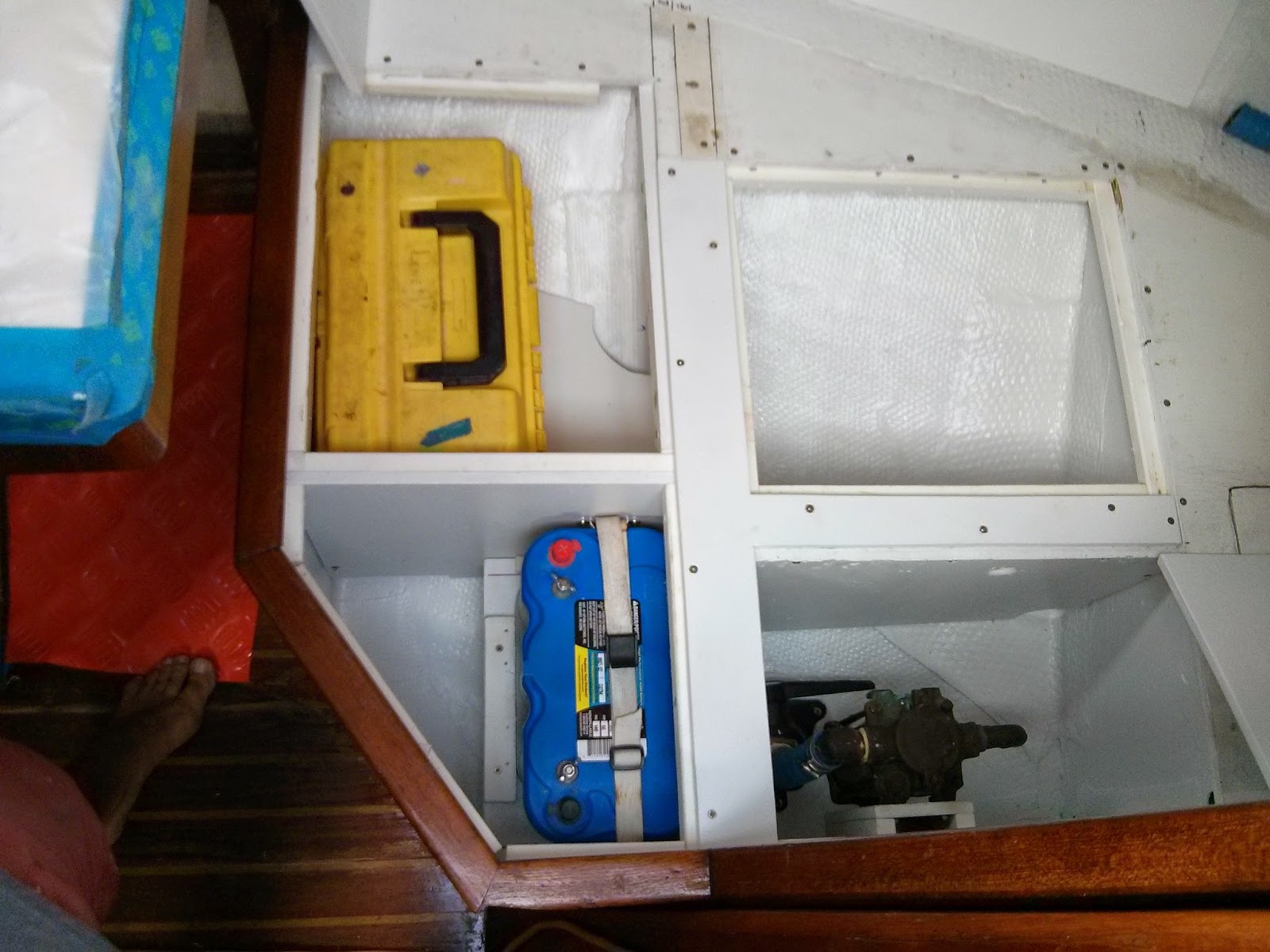 SV Pilgrim: Cockpit Locker Engine Access Panels