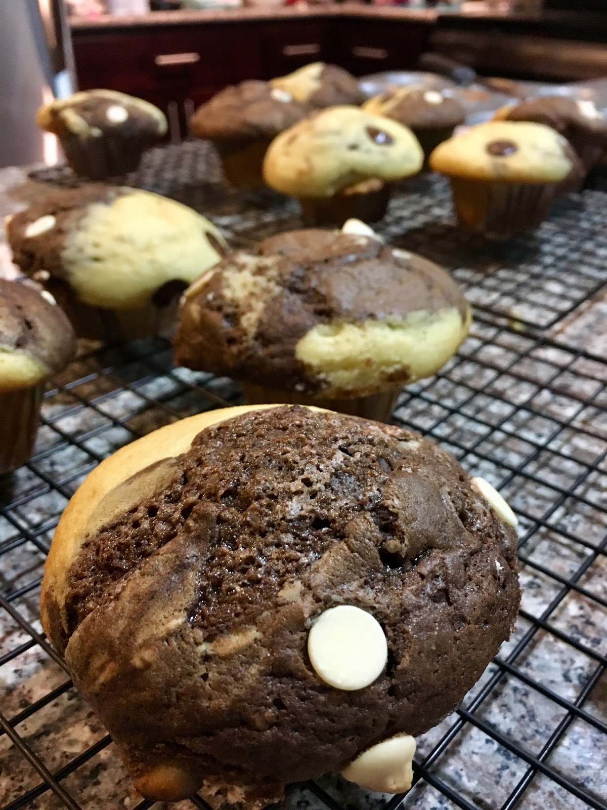 Life Without Alu?: Chocolate and Vanilla Half and Half Muffins