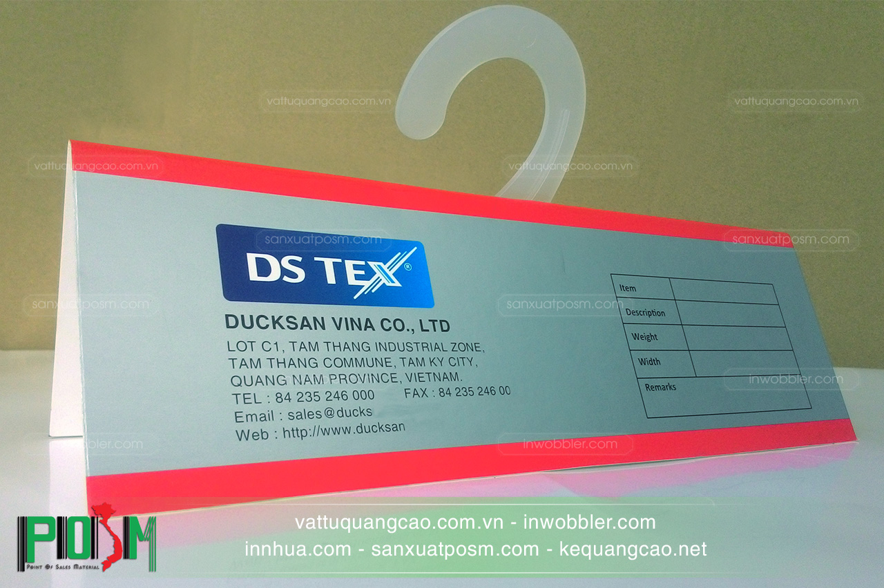 sample hangers, mẫu vải hanging, fabric sample Ducksan - sample hangers