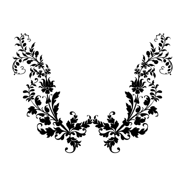 Contoh Motif Bordir Bagian Dada | bordir