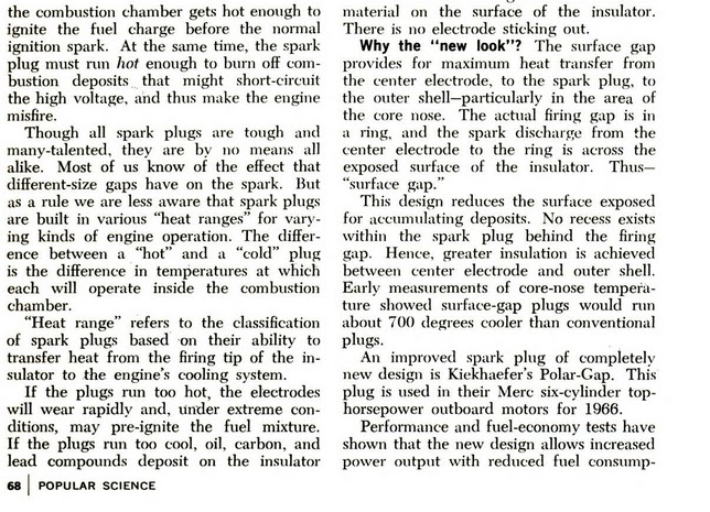 VW SYNCRO: The surface discharge spark plugs ignition.