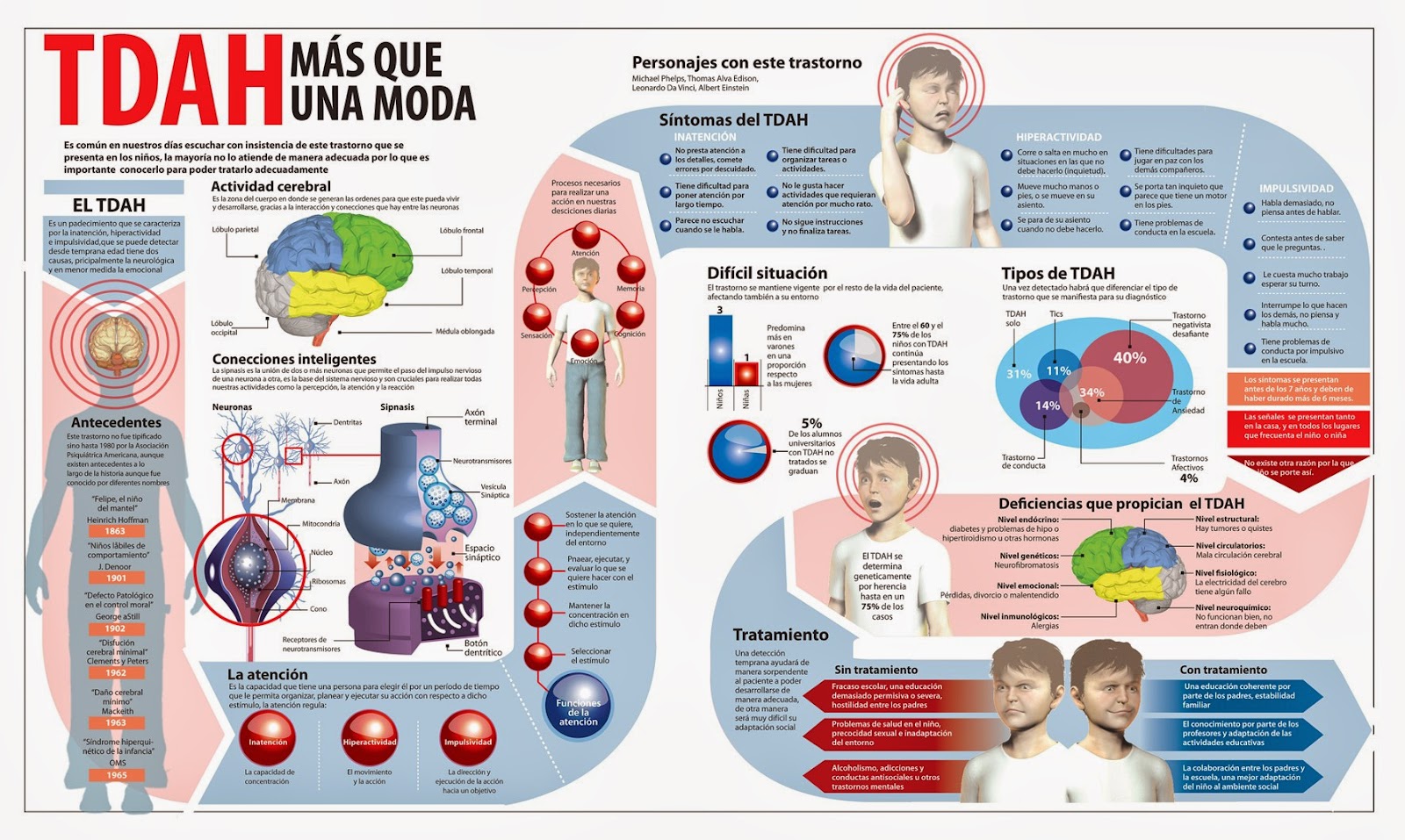 MALETÍN DEL PROFE | Infografía sobre el TDAH ~ La Eduteca