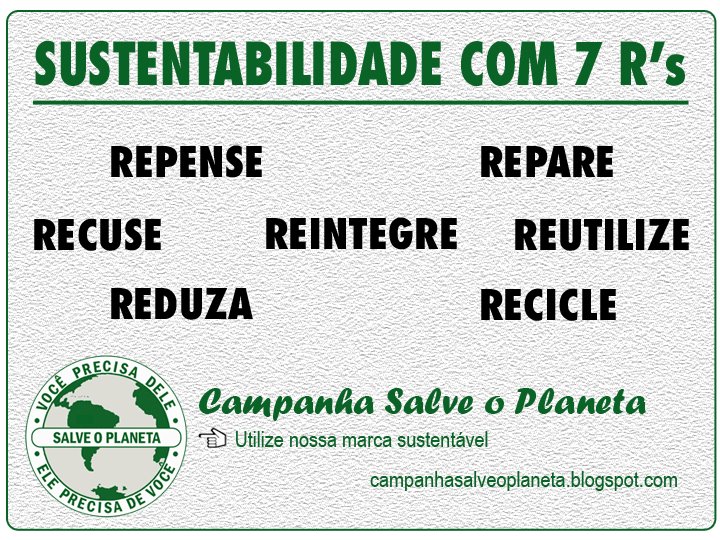 CNE - Colégio Nova Educação: 7 Rs da Sustentabilidade