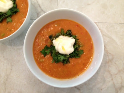 Savory, Sweet + Spicy: Chilled Red Pepper Soup