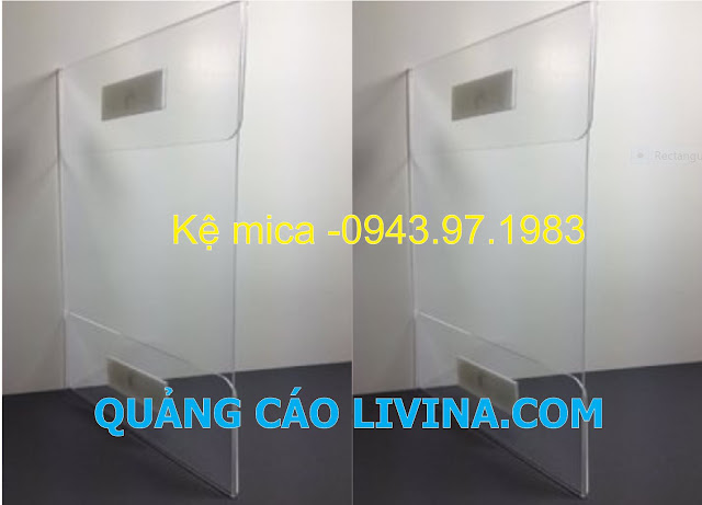 Chuyên sản xuất trực tiếp các loại kệ mica , Khay mica, Giá tài liệu ...