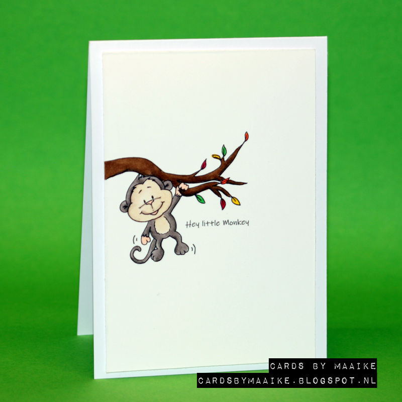 Cards by Maaike: Hey Hey Little Monkey...