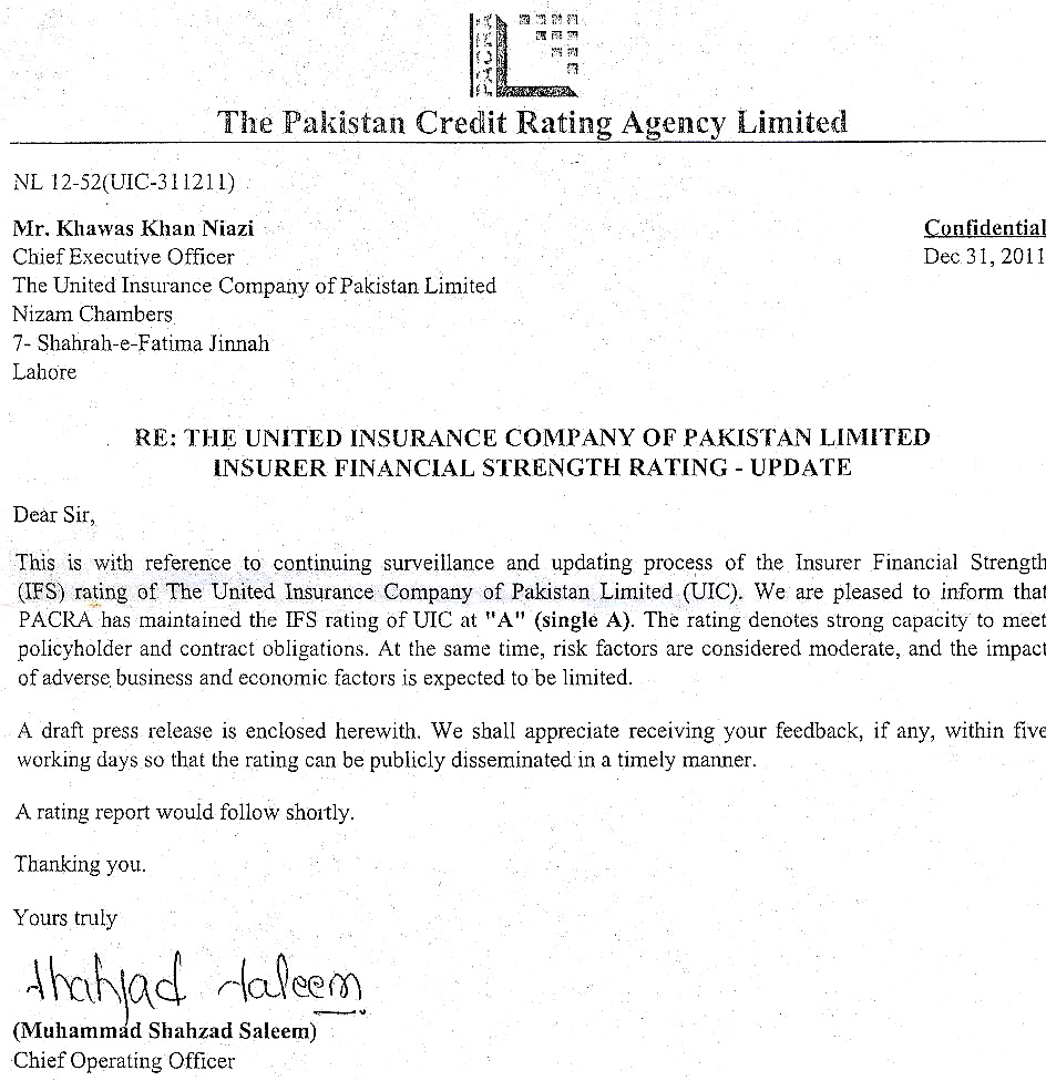 PR--PACRA Maintains IFS rating of UIC--Company acquiring companies ...