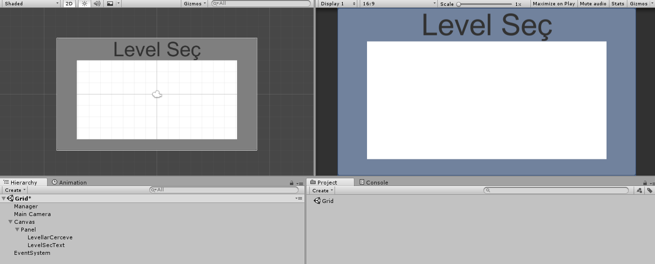 Unity3D Türkçe: Unity Grid Kullanımı ve Boyut Ayarlama Kodu