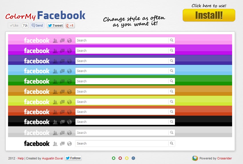 Berbagi Rasa: Membuat facebook berganti warna
