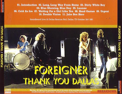T.U.B.E.: Foreigner - 1981-10-03 - Dallas, TX (pre-FM/FLAC)
