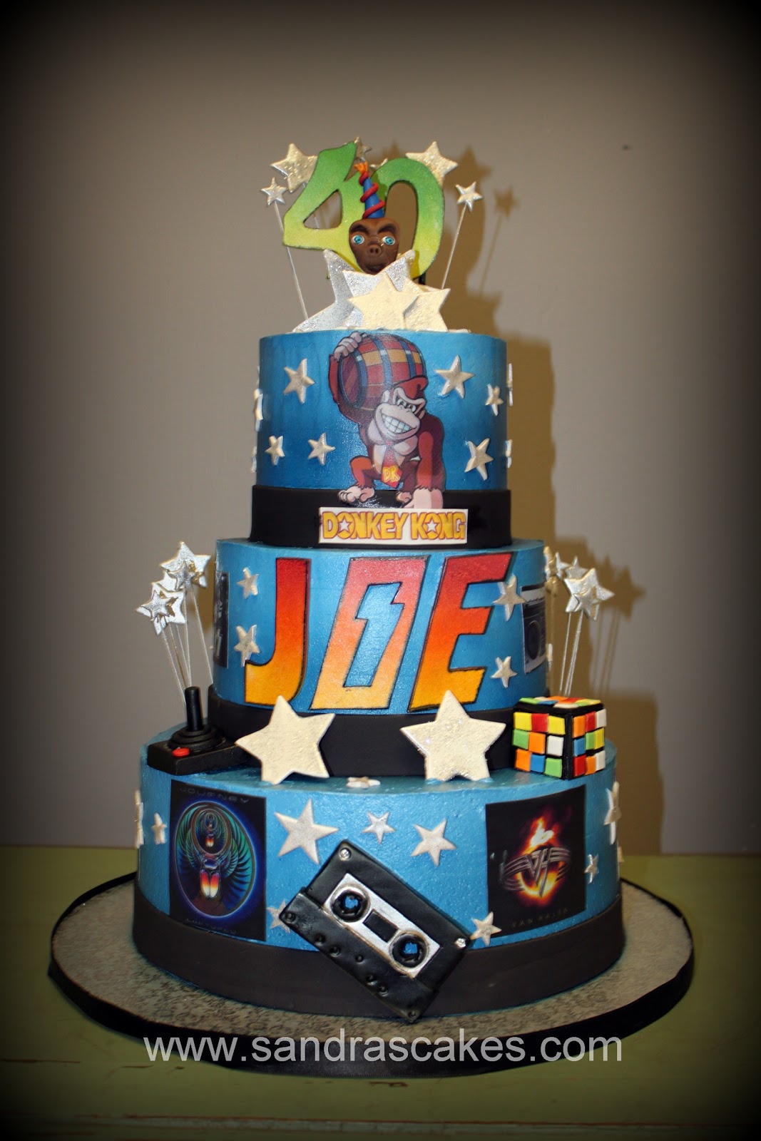 80's Themed Birthday Cake