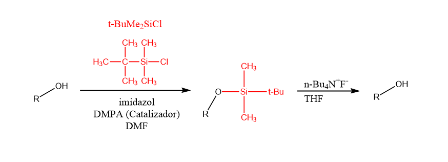 Formación de t-butildimetlsilil eter ~ Química Orgánica, Síntesis ...