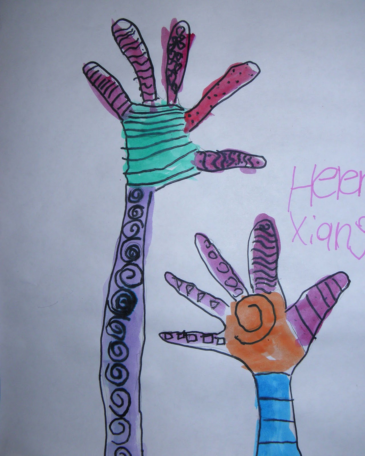 Jenny Liang's Painting and Drawing Blog: Creative Drawing - Spooky Hands