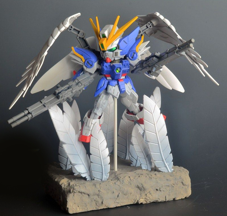 GUNDAM GUY: SD Gundam EX-Standard: Wing Gundam Zero EW - Customized Builds