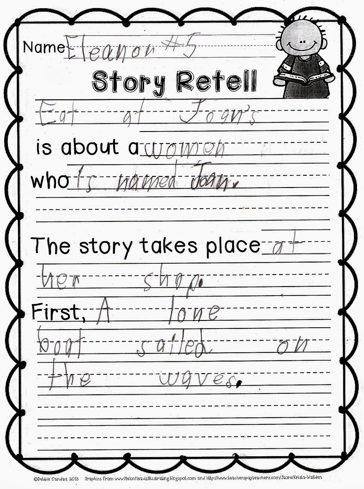 Retell Worksheets First Grade