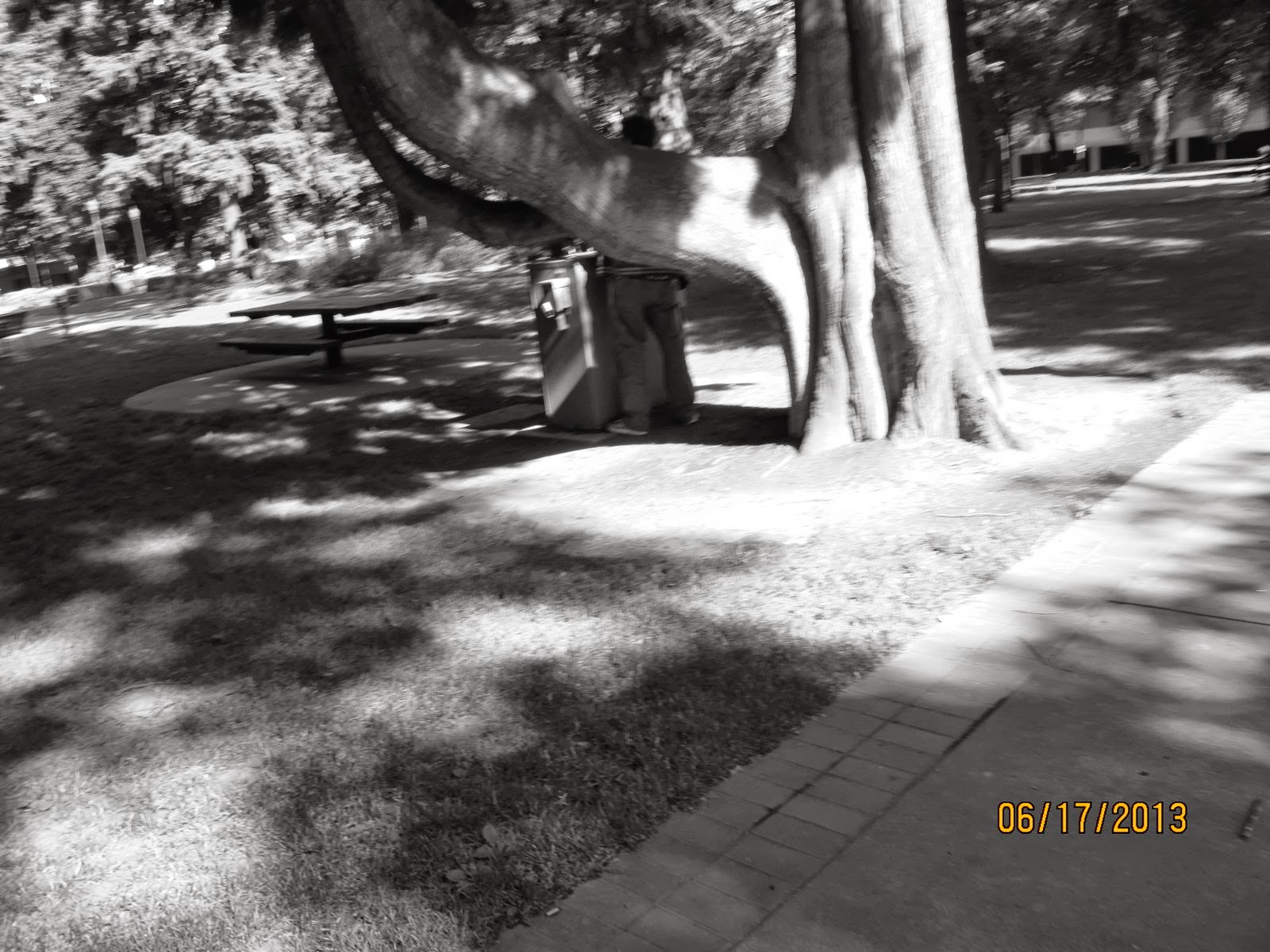 anarky&kulture: Homeless man urinating in public park...