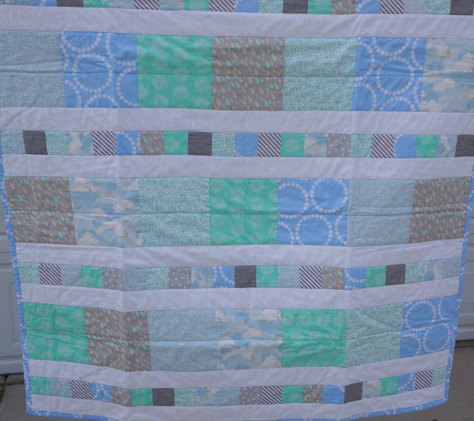 Lo, Ray, & Me: Rainy Day Baby Quilt