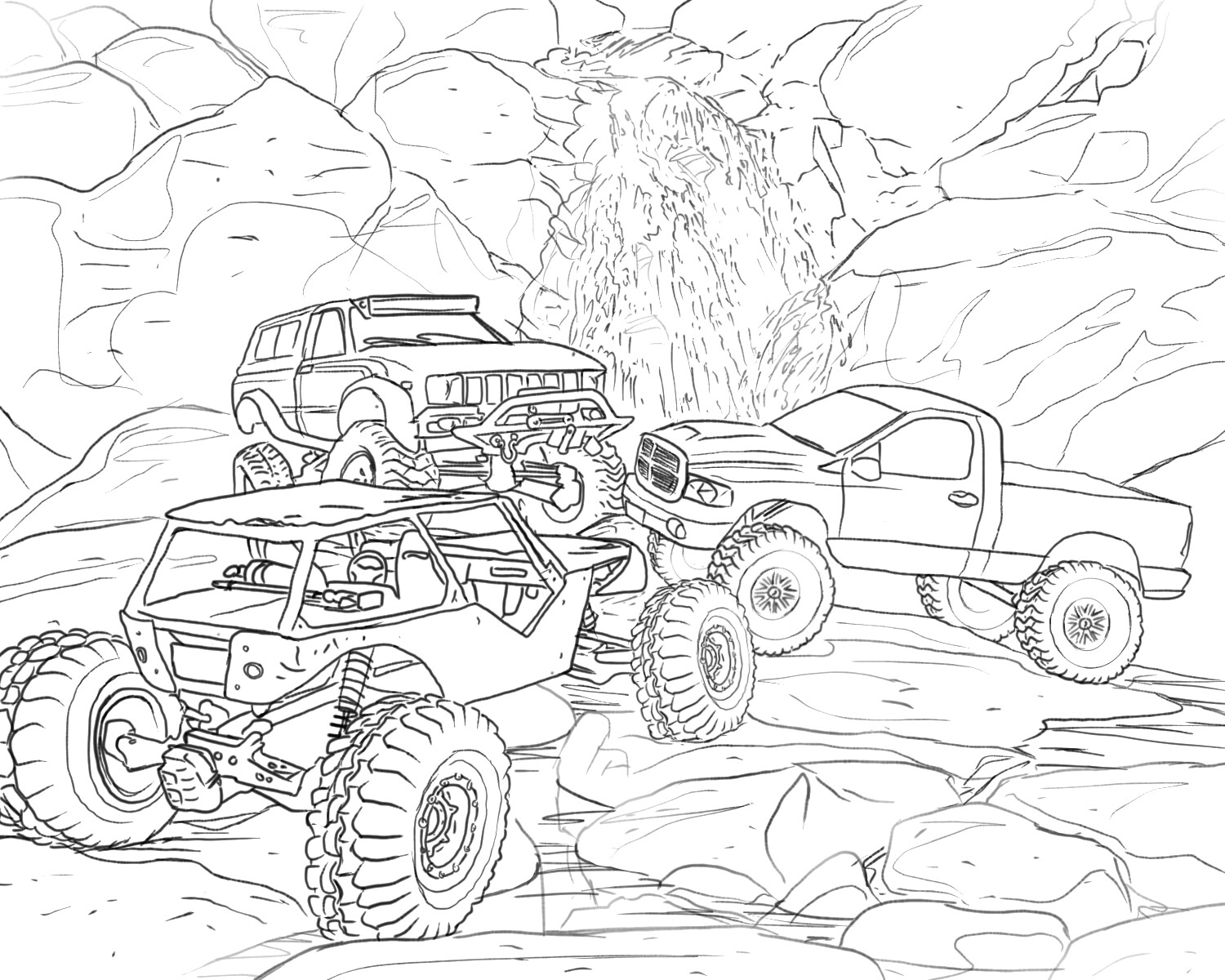 SHEEPISH ANIMATION: Rock Crawler Drawing Process for RC Coloring Book 2