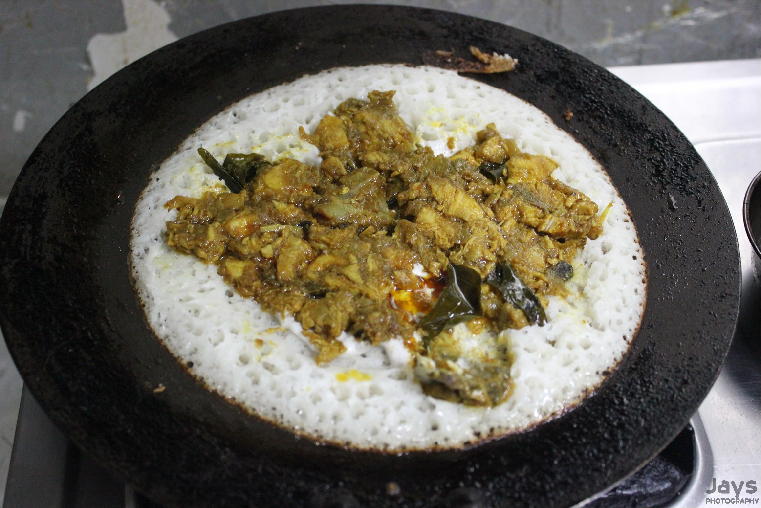 Chicken Curry Dosa (Madurai Style)
