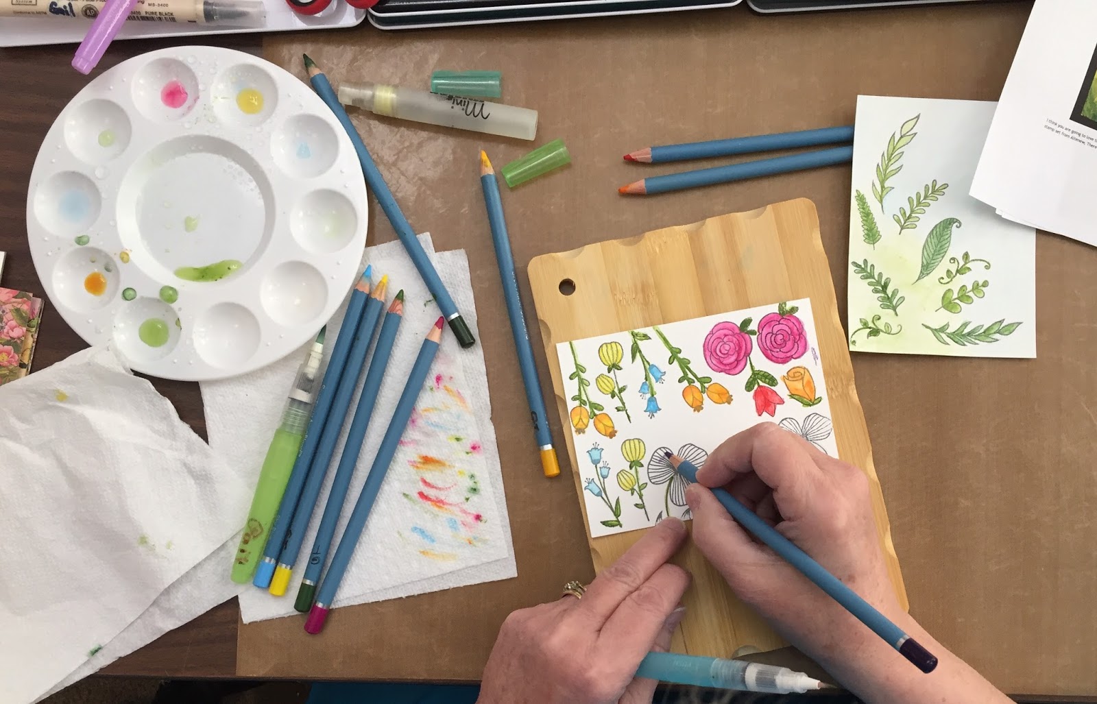 Watercolour Pencil Class #7 - Hello Sunshine Class Photos | Aspiring to ...