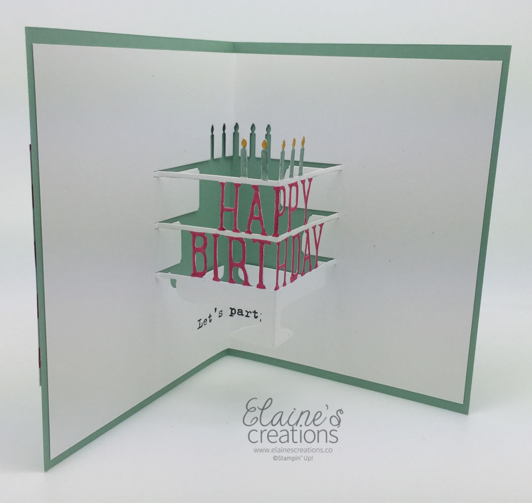 Elaine's Creations: Party with Cake Birthday Card Pop Up