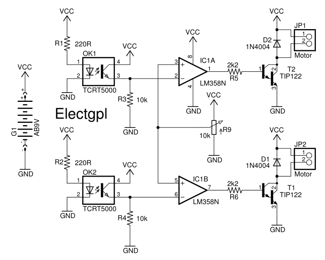 Electgpl Electrónica: Robot Seguidor de Linea (Simple)