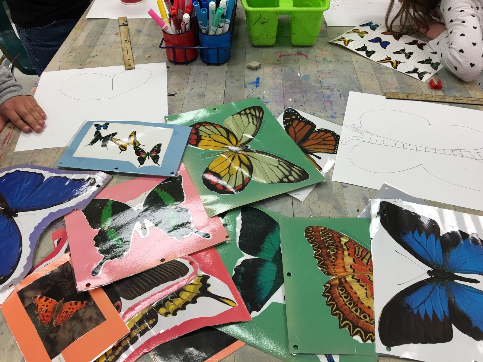 Art Room Blog: 4th Grade Butterfly in Complementary Colors...(Currently ...
