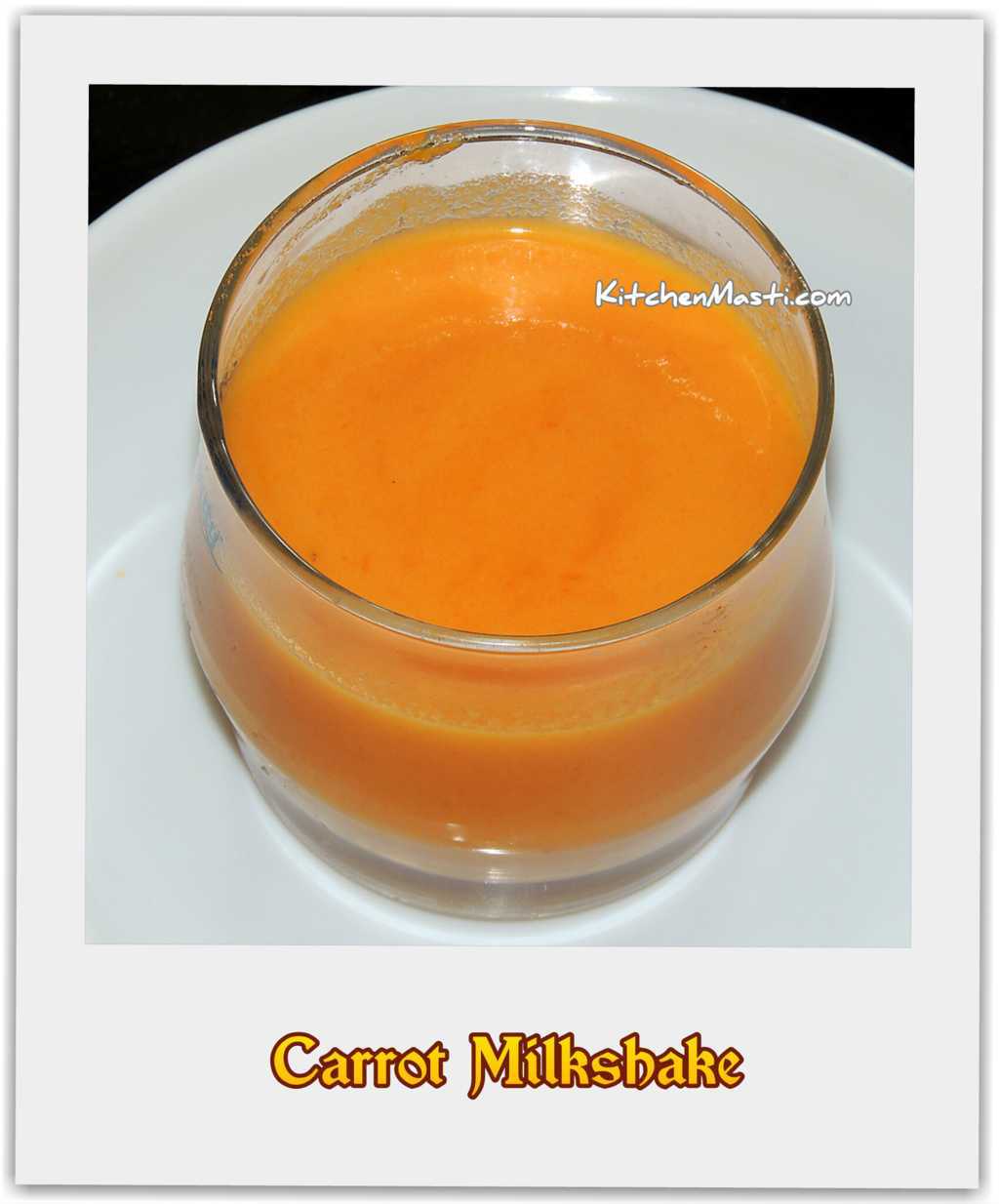 Carrot Milkshake Recipe | Vegetarian Recipes