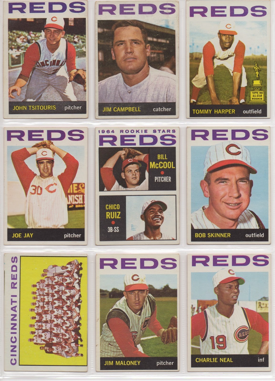 Cincinnati Reds Baseball Card Collector: 1964 Topps Cincinnati Reds ...