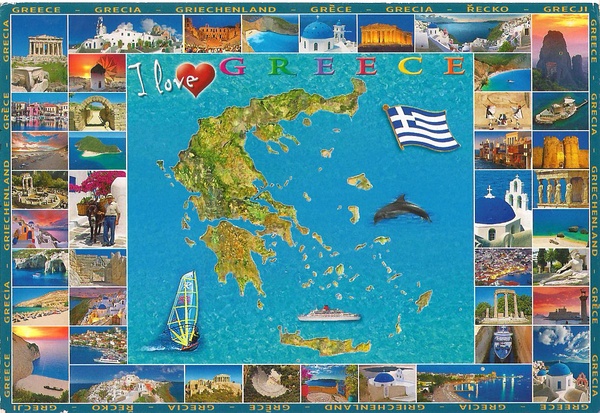 One postcard, One world: Postcard from Greece