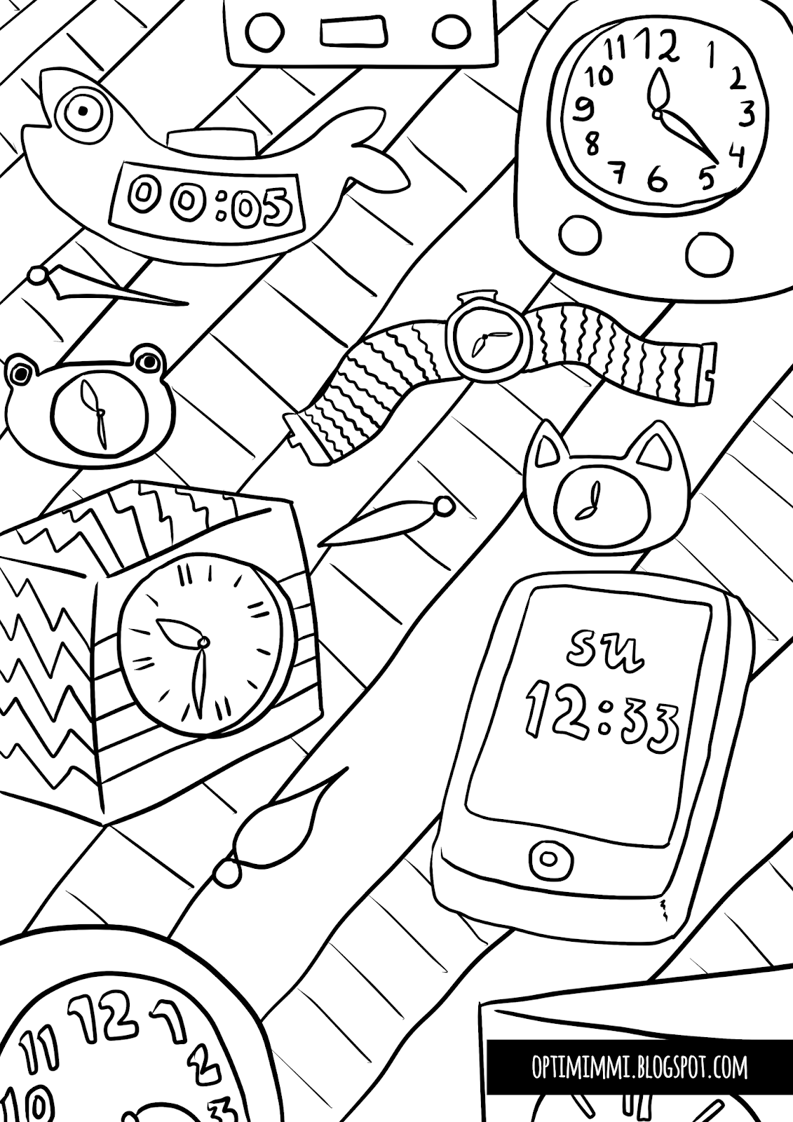 Inktober 2018: 31 coloring pages / 31 Värityskuvaa