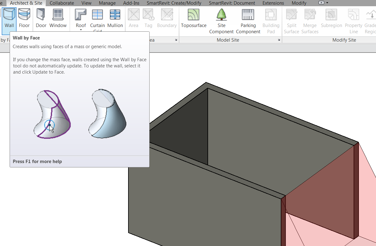 Revit-IT: Slanted Wall - Leaning Wall: Part 2